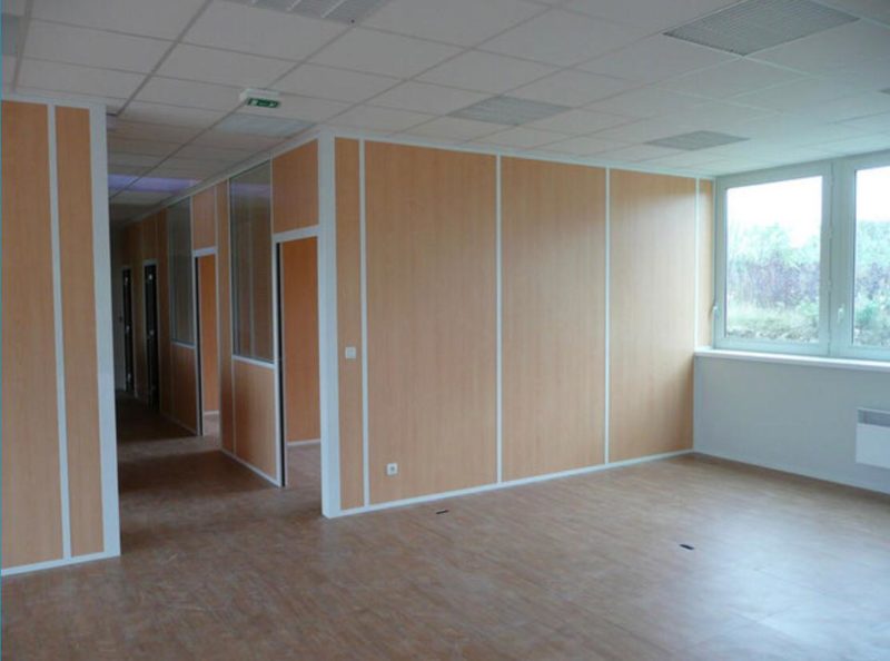 Cloison aluminium amovible pour espace de bureau - ID CLOISONS